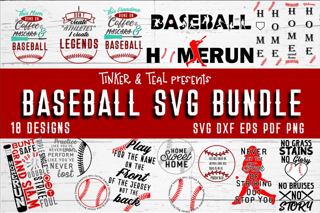 Baseball SVG Bundle, Sports Cut File, Athletic Design, Baseball Shirt ...