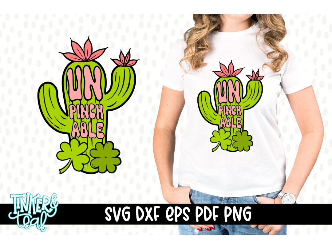 Unpinchable Funny Cactus St Patrick's Day SVG - Etsy
