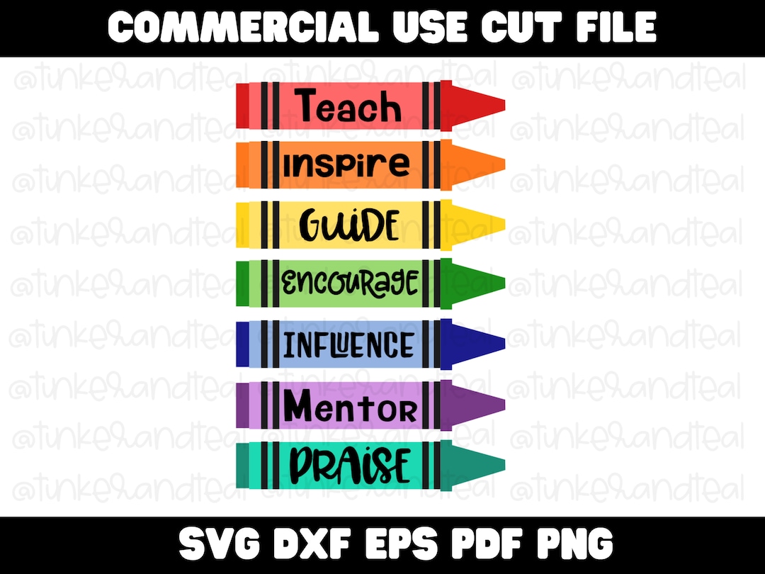 Inspirational Crayon SVG, Classroom Decor, Svg for Teacher, Back to ...