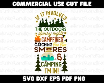 Camper Svg. Smores Svg. Campfire Svg. Camping Svg. Camper Cut - Etsy Canada