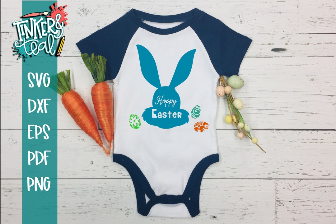 Hoppy Easter SVG, Holiday Cut File, Easter Bunny Design, Kids Shirt ...
