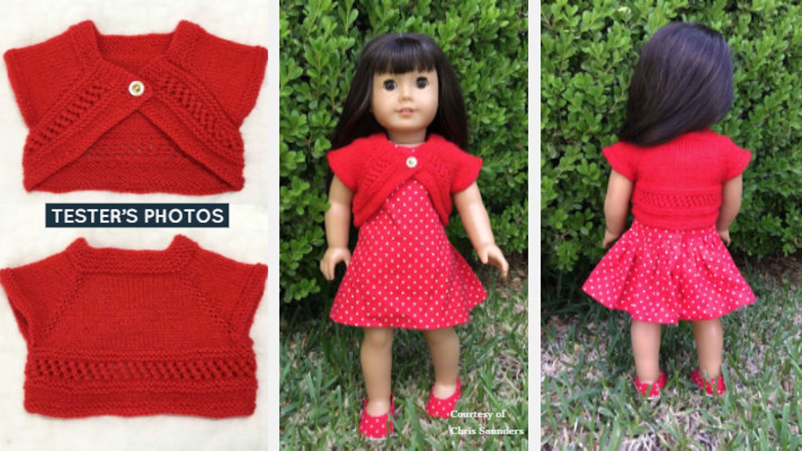 PDF Knitting Pattern SS2016-K15. Bella Bolero for 18-inch - Etsy UK