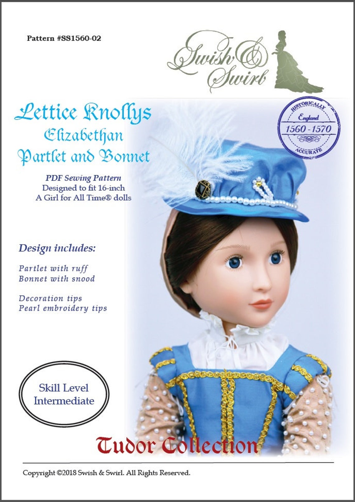 PDF Pattern SS1560-02. Lettice Knollys Elizabethan Partlet | Etsy