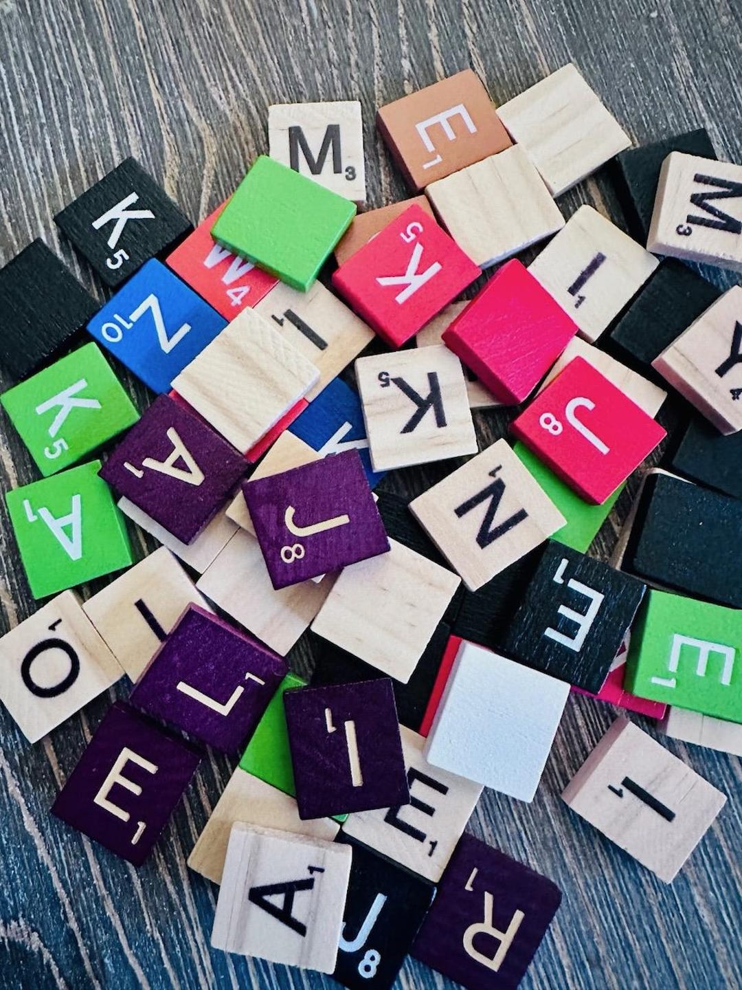 Colorful Wood Letter Tiles - Scrabble Style Crafts, Gifts - Etsy