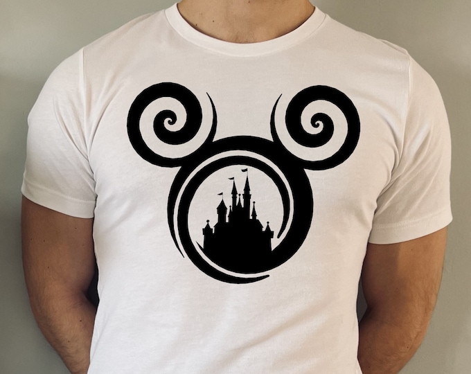 Disney Mickey Swirl Vinyl Iron on T-shirt Transfer Easy DIY Iron on ...
