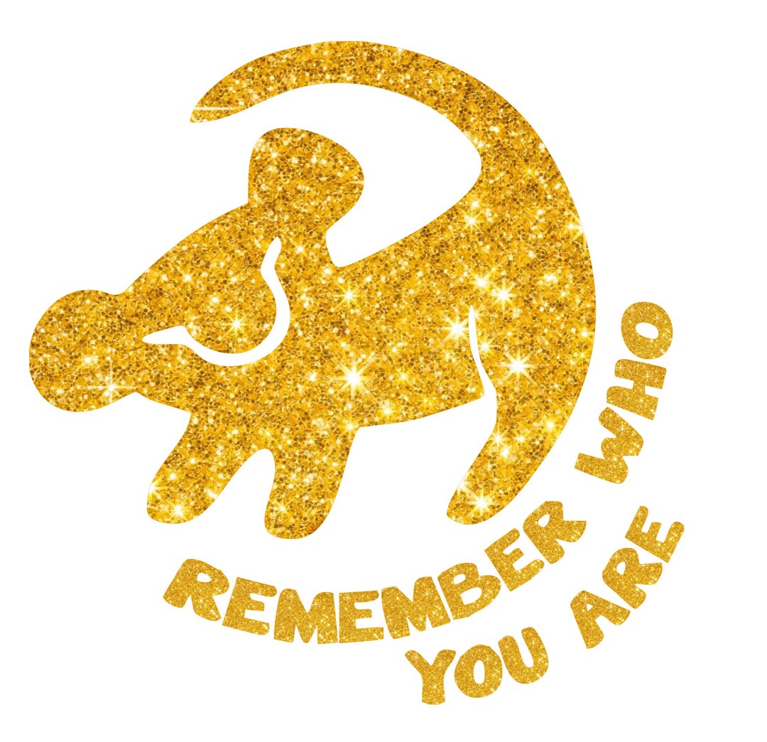 Disney Glitter Simba "remember Who You Are" Vinyl Iron on T-shirt ...