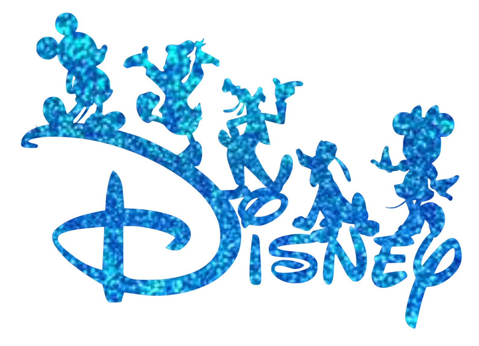 Disney Characters Glitter Iron on T-shirt Transfer Easy DIY Iron on ...
