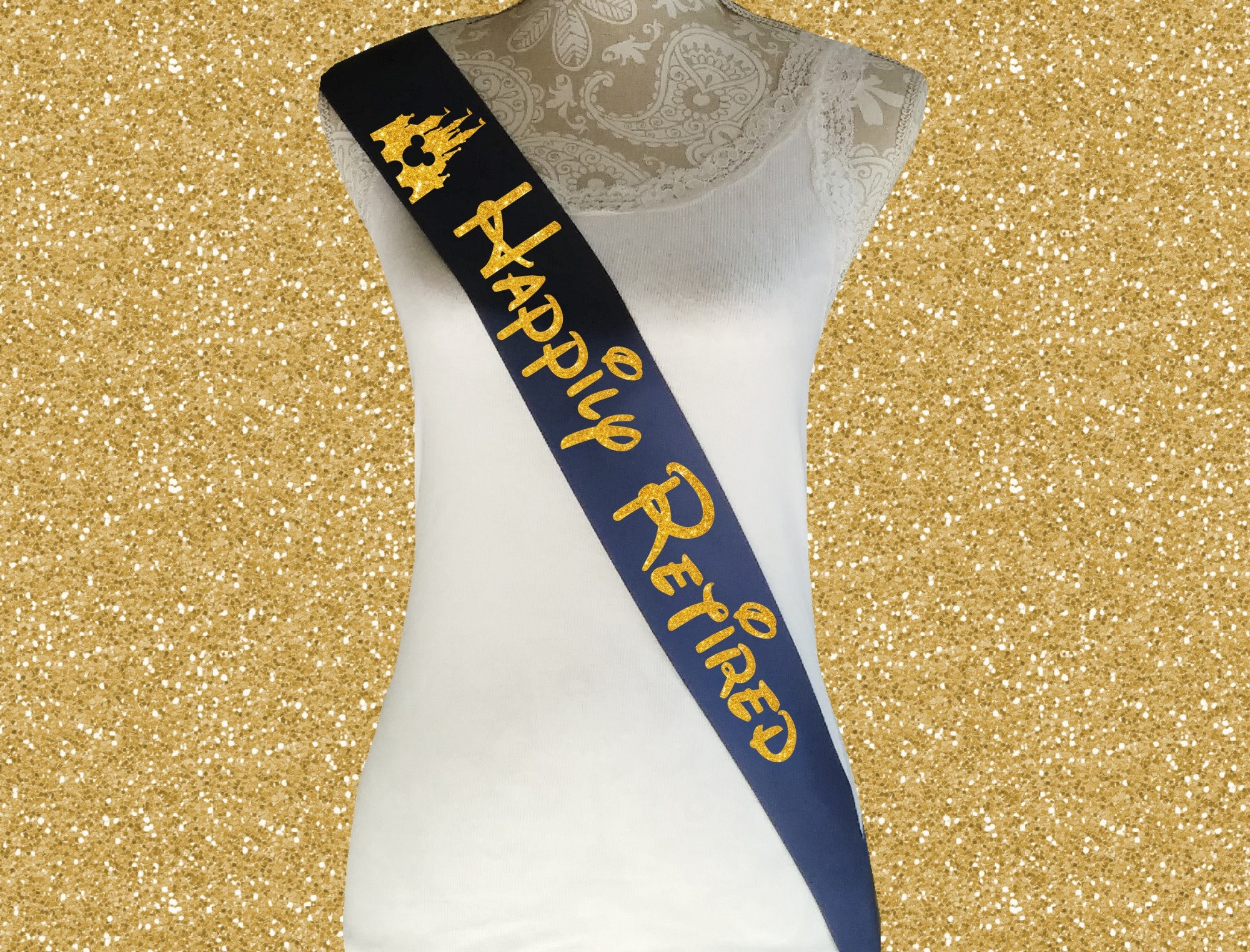 Custom Disney Inspired Happily Retired Sash Choose Colors - Etsy
