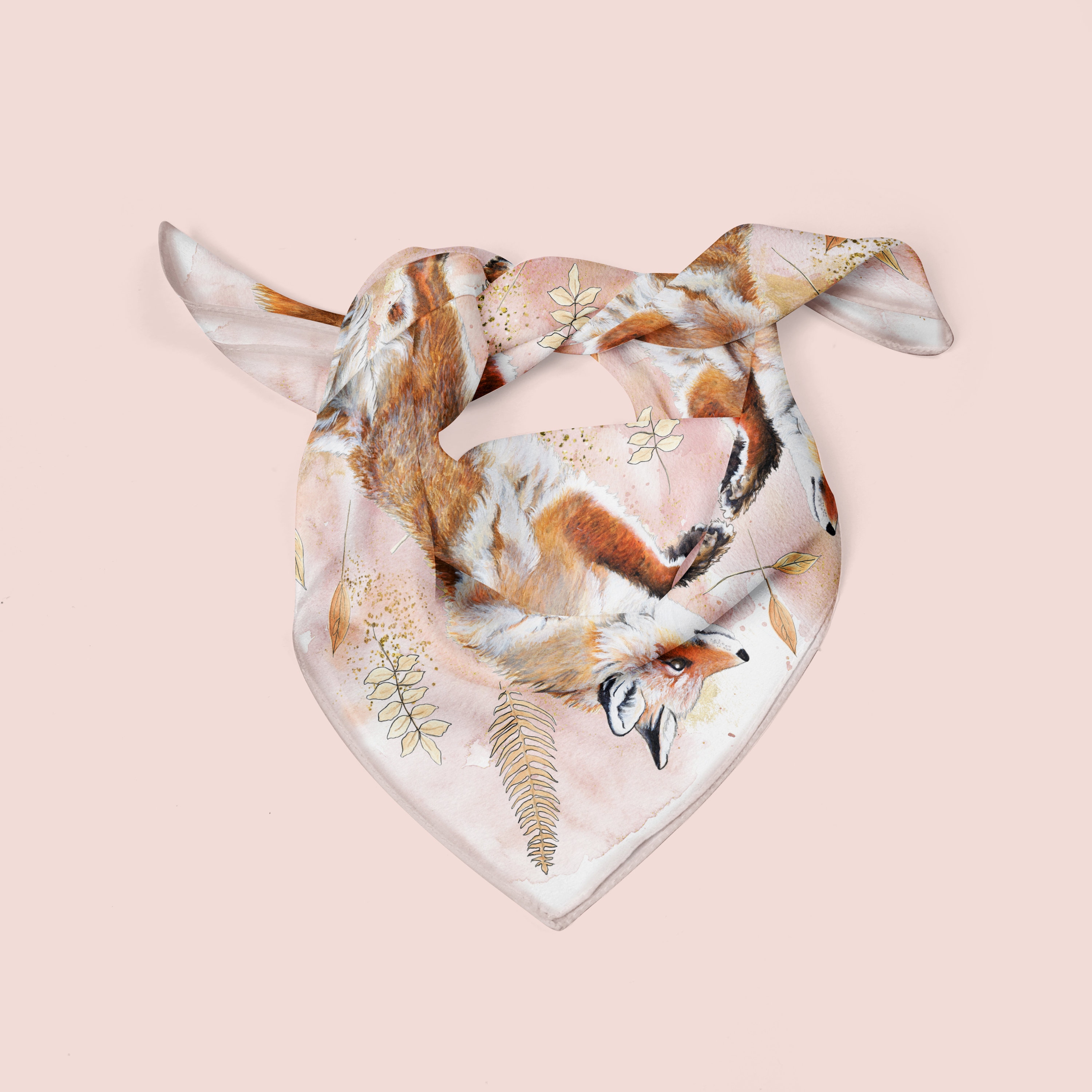 Luxury Fox Silk Scarf - Etsy UK