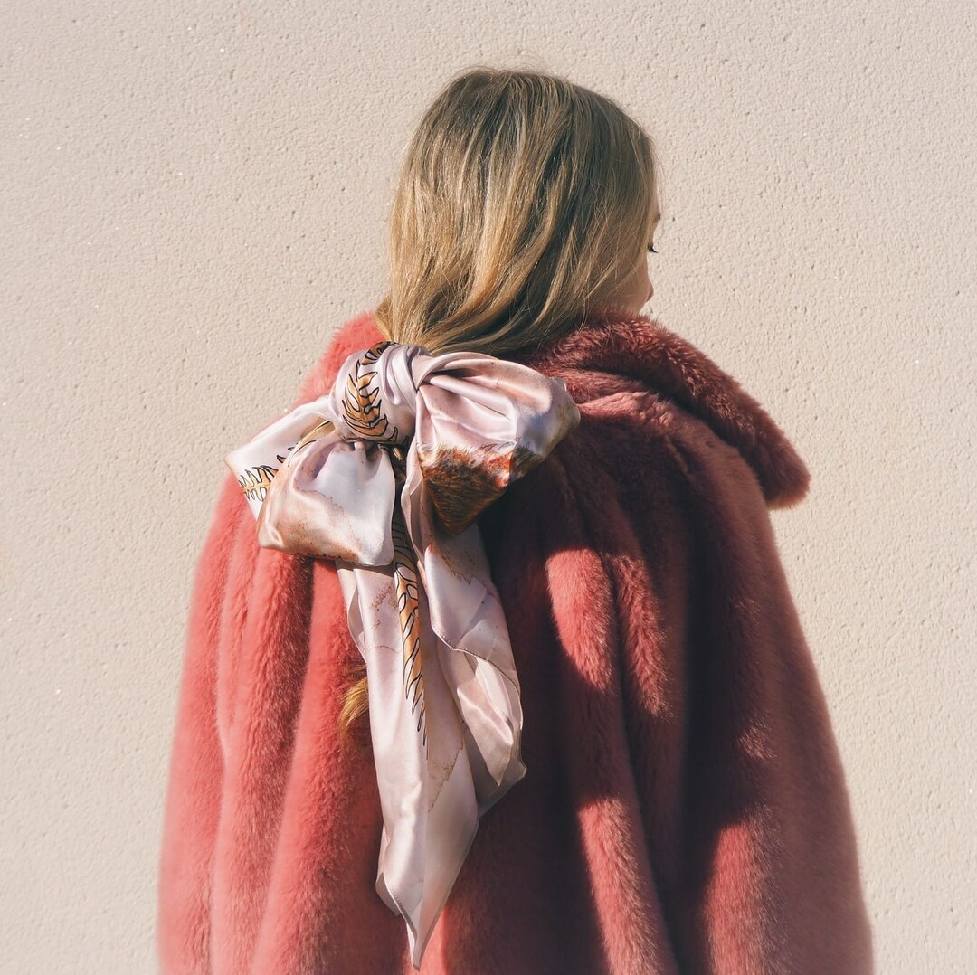 Luxury Fox Silk Scarf - Etsy UK
