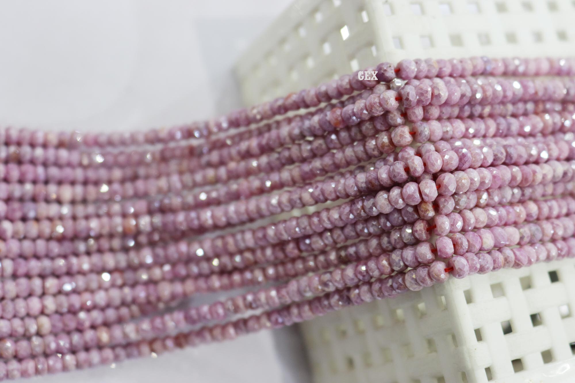 AAA Quality Natural Pink Sapphire AB Silver Coated Micro ( Machine Cut ...