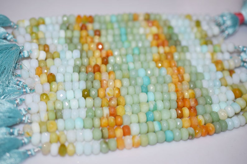 Beautiful Multi Peruvian Opal Roundel Faceted 8-9 Mm 7 Inch - Etsy