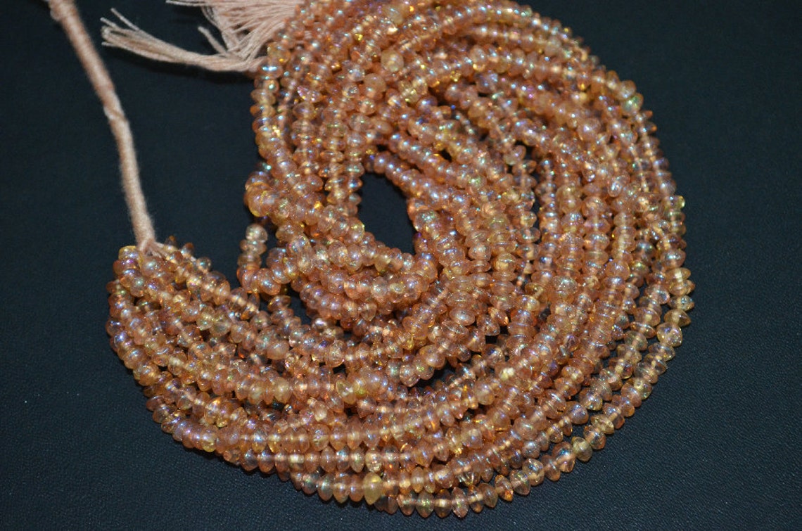 Fine Quality Rainbow Champagne Pearl Natural Quartz Smooth | Etsy