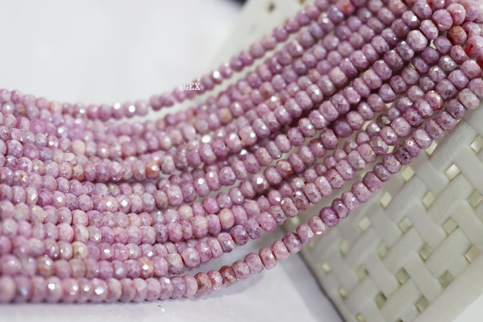 AAA Quality Natural Pink Sapphire AB Silver Coated Micro ( Machine Cut ...