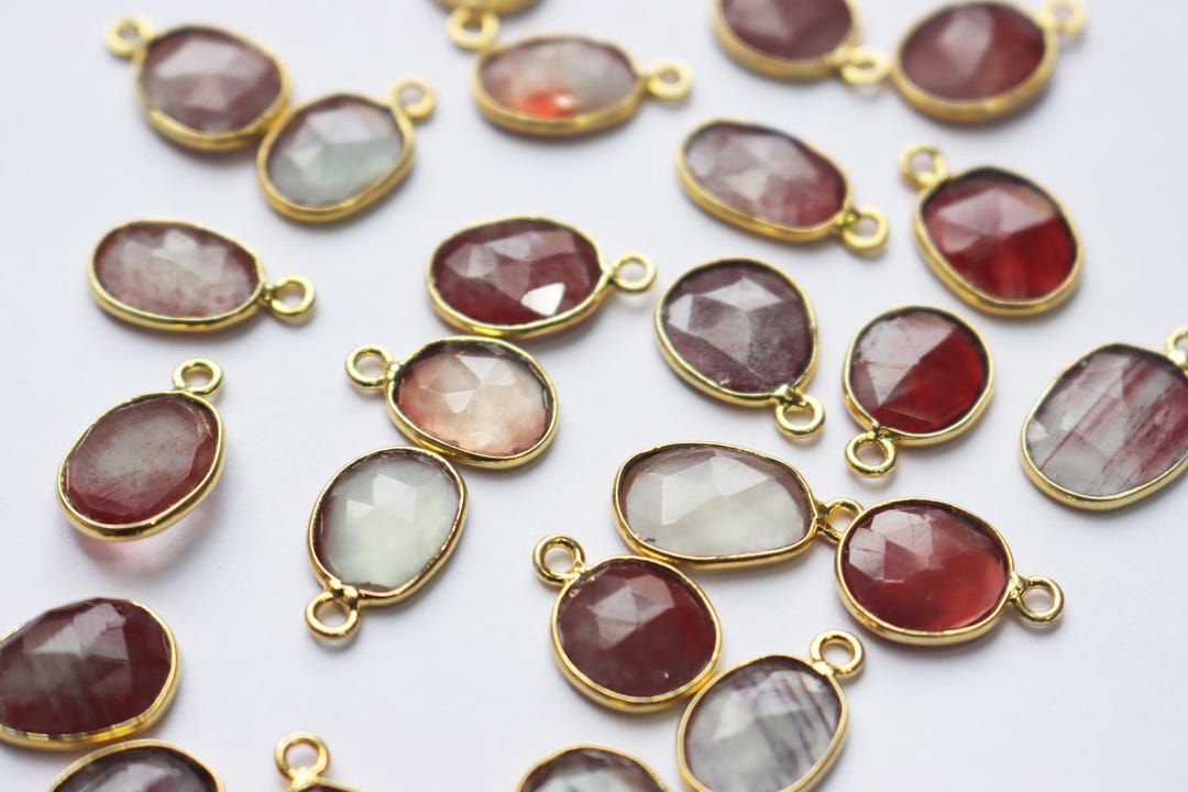 Natural Andesine Labradorite Free Shape Faceted Bezel DIY , Natural ...