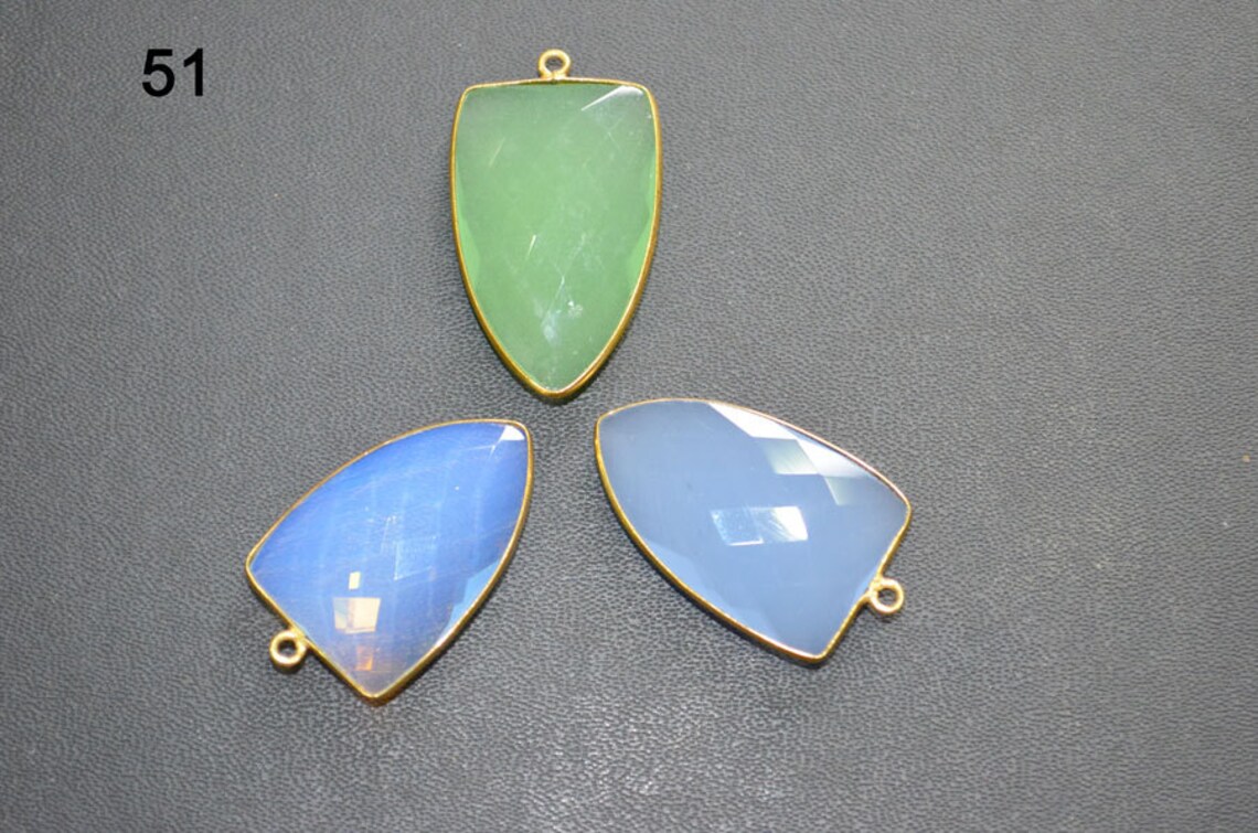 INCREDIBLE SALE on Gemstone Briolette Bullet Shape Connectors - Etsy