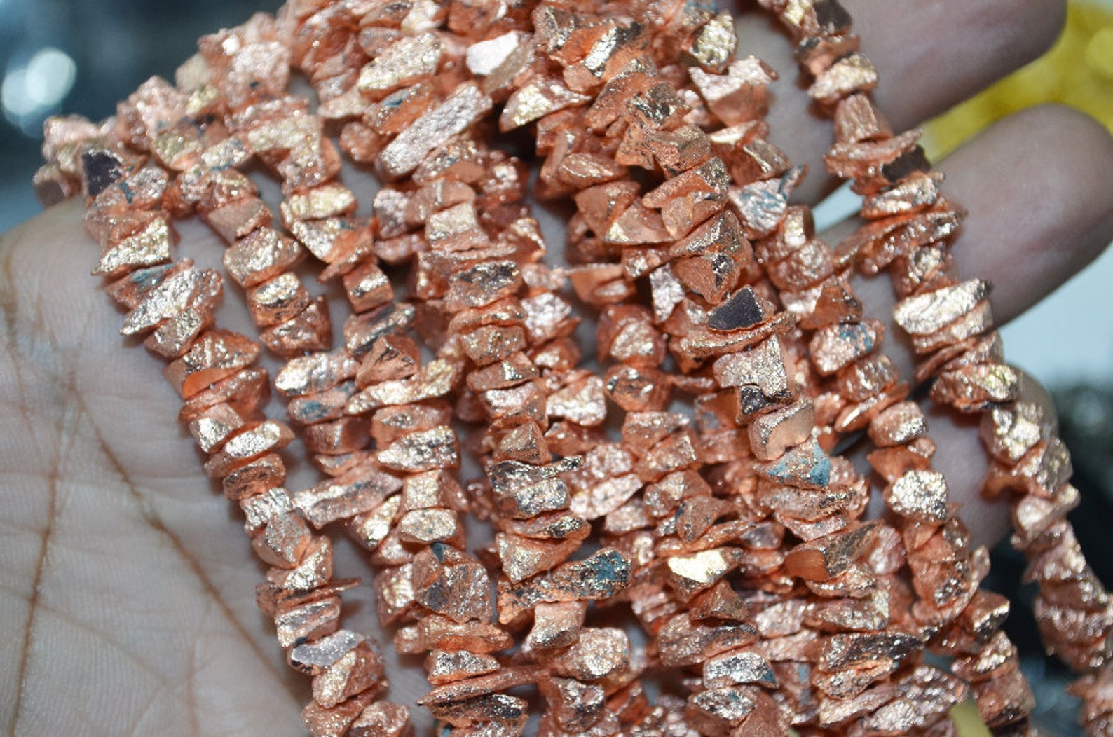 AAA Quality Pink Gold Pyrite Rough Chips 5 to 7 Mm 8 Inch - Etsy