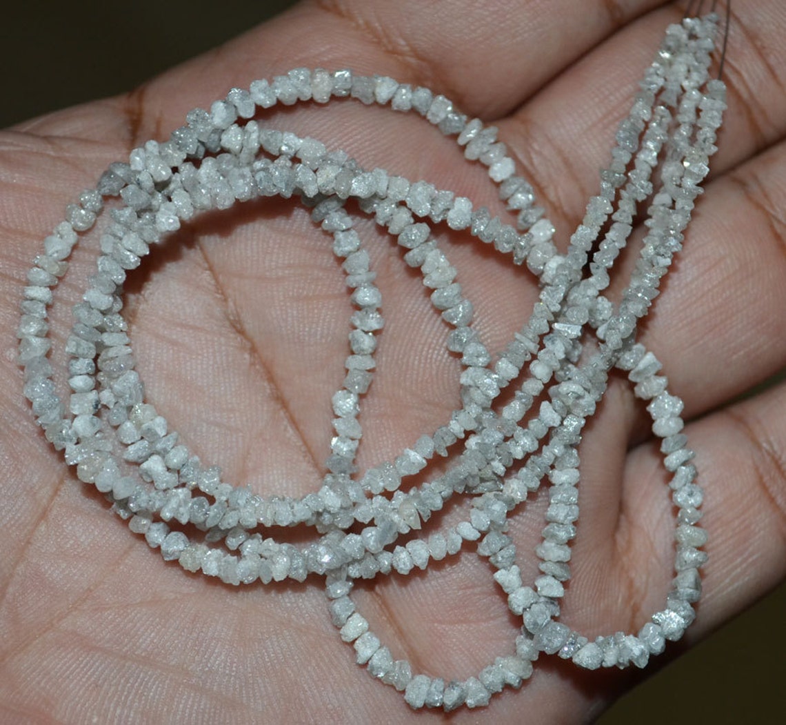 AAA Quality New Creamy White Diamond Chips Beads 7 Inch - Etsy