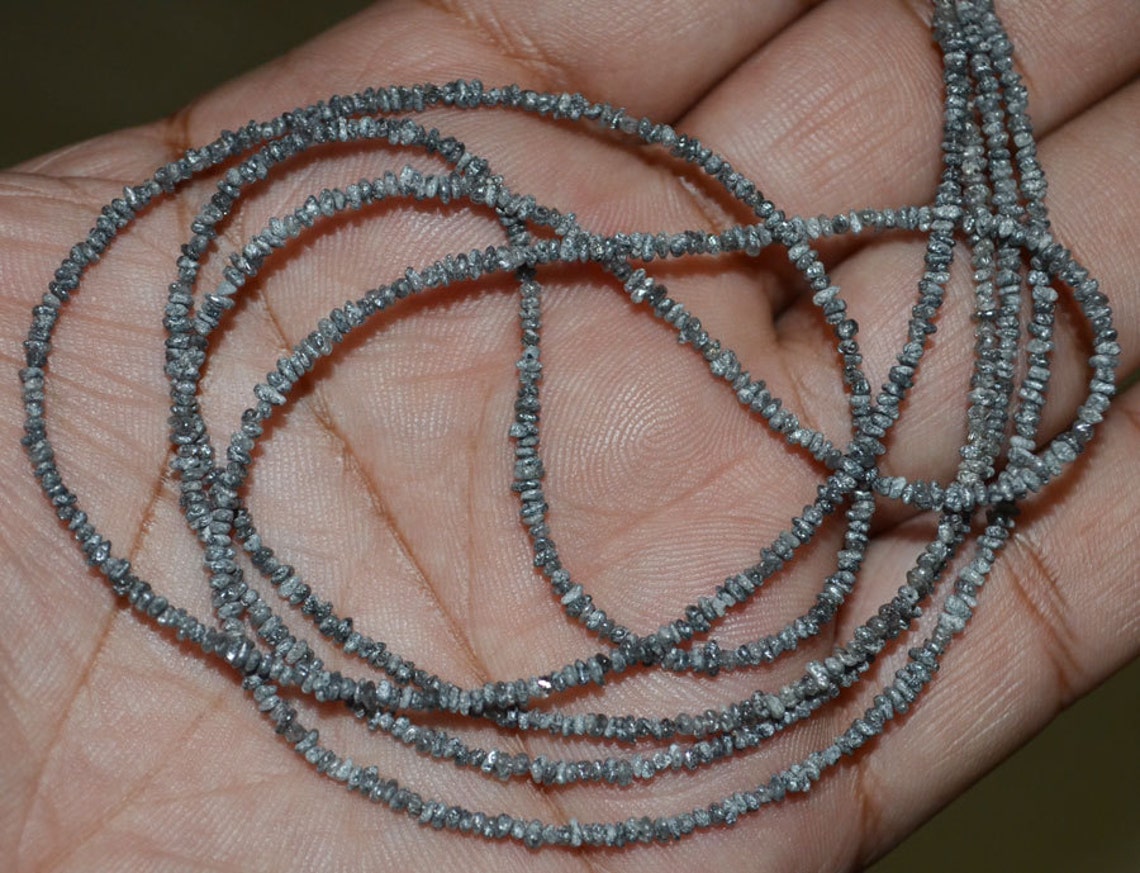 New and Rare River Grey Diamond Chips Beads 16 Inch Strand | Etsy