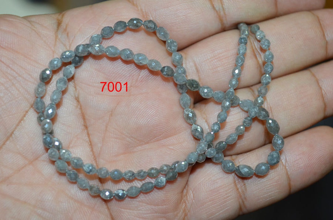 36 Ct Very Beautiful Natural Grey Color Diamond Faceted Long - Etsy