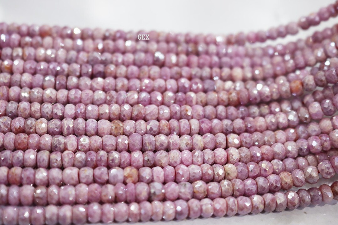 AAA Quality Natural Pink Sapphire AB Silver Coated Micro ( Machine Cut ...