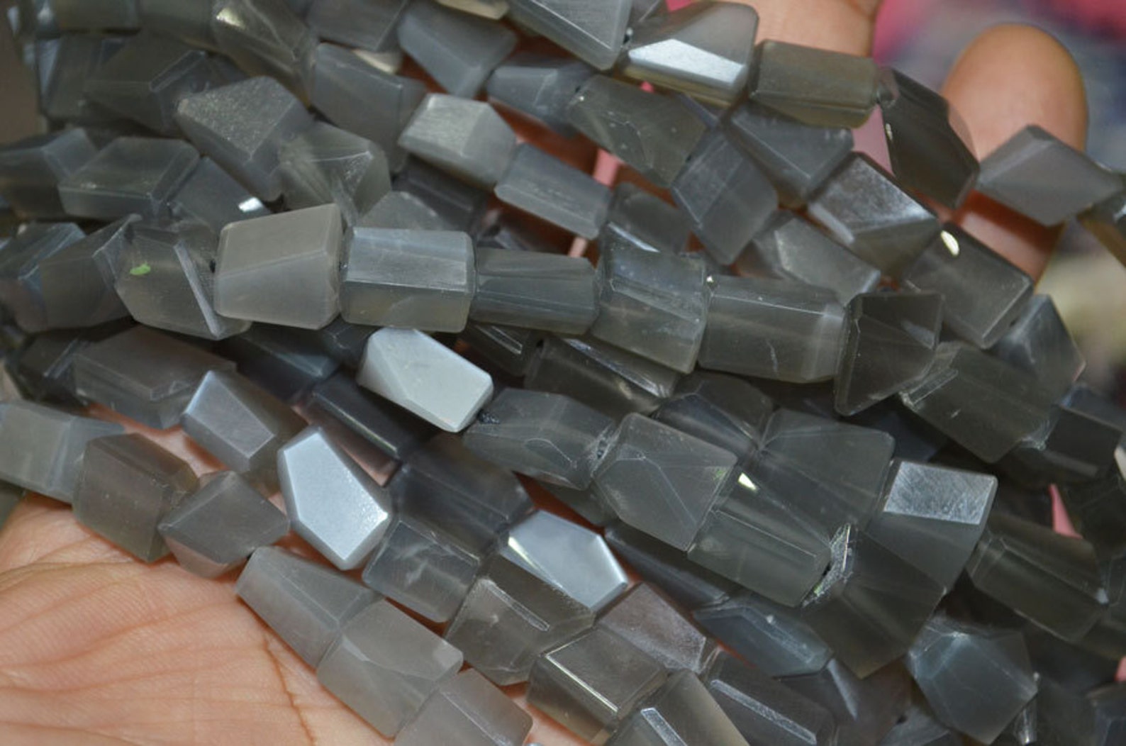 16 Inch Strand AAA Quality AFRICAN Grey Moonstone Step Cut - Etsy