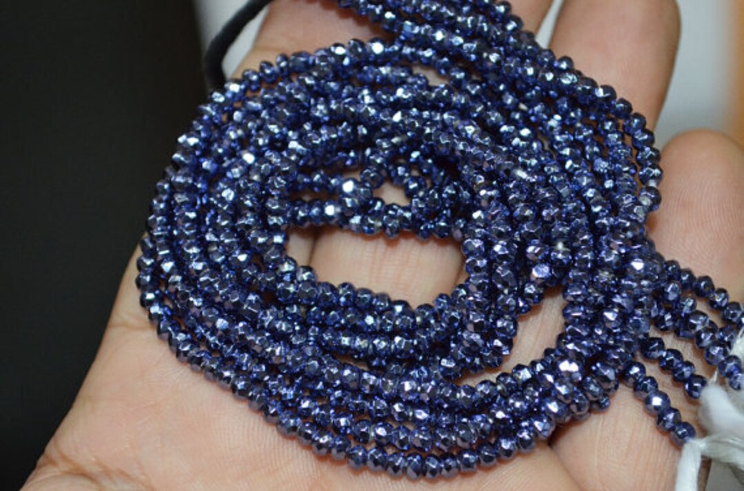 AAA Qualitymystic Purple Blue Pyrite Micro Faceted 3-3.5 Mm Pack of 5 ...