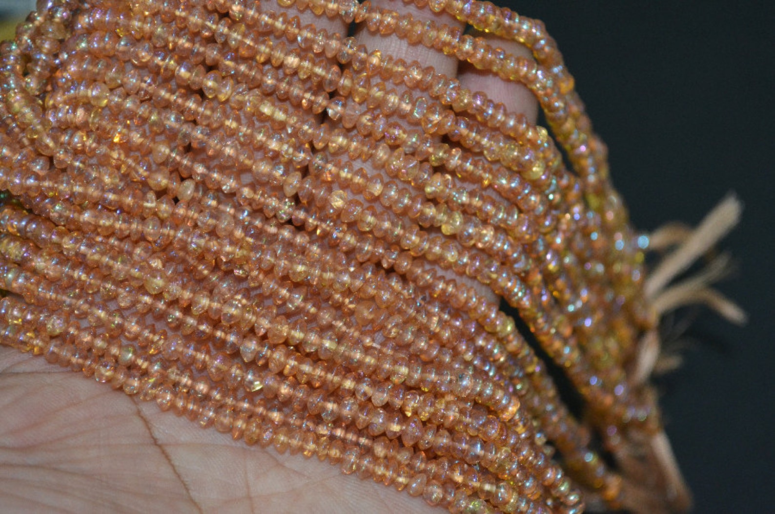 Fine Quality Rainbow Champagne Pearl Natural Quartz Smooth | Etsy