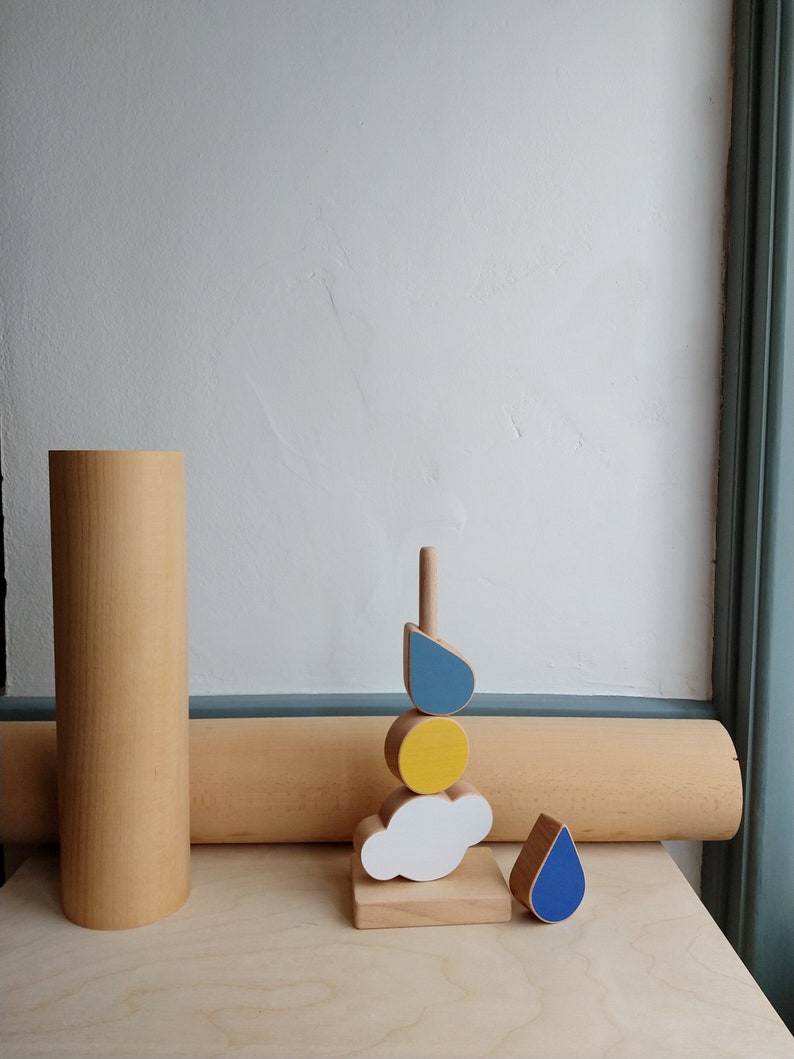 Catch the Cloud' Wooden Stacking Toy Kids Wooden Toy - Etsy