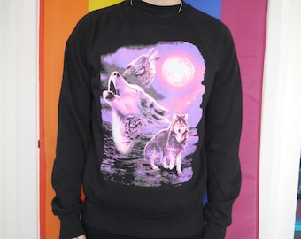 Wolf Sweater - Etsy UK