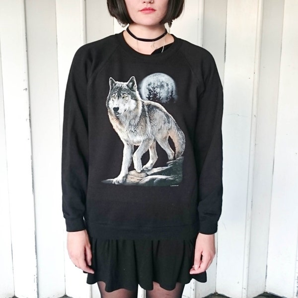 Wolf Sweater - Etsy UK