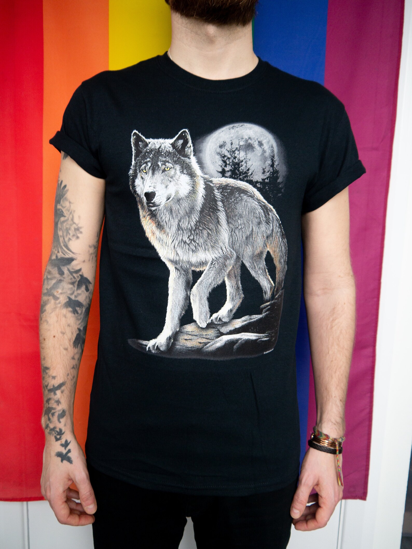 Wolf & Moon T-shirt Wolves T-shirt Wolves Tee Wolves Top - Etsy UK