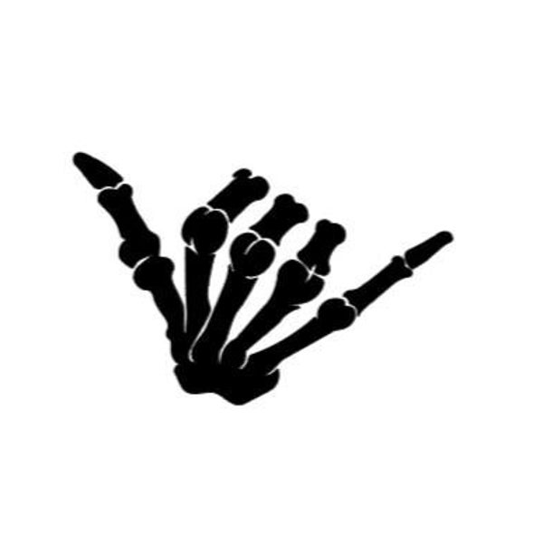 Skeleton Hand Decal - Etsy