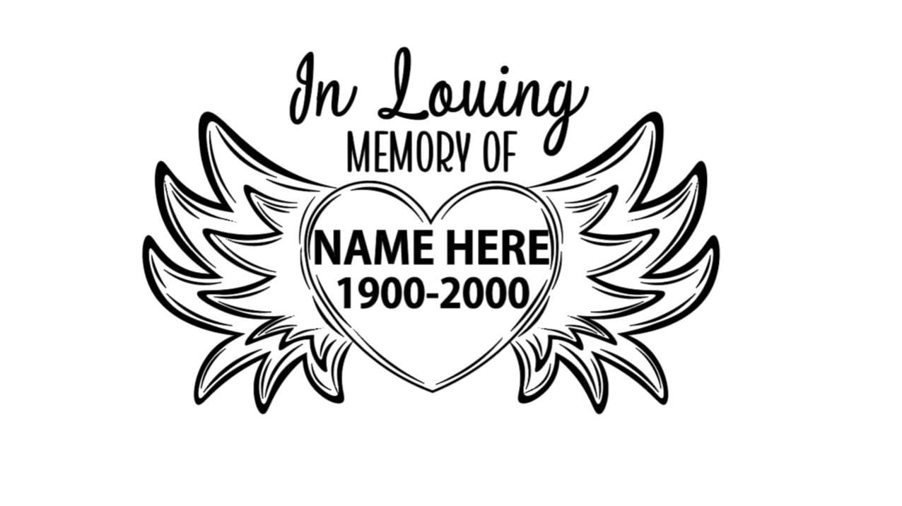 Vinyl Decal IN LOVING MEMORY Vinyl Decal Memorial Decal for Family and ...