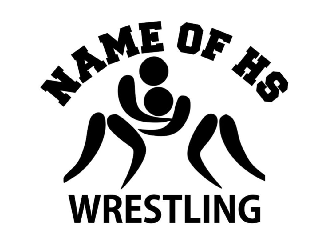 WRESTLING DECAL High School Wrestling Middle School Wrestling YOUR Team ...