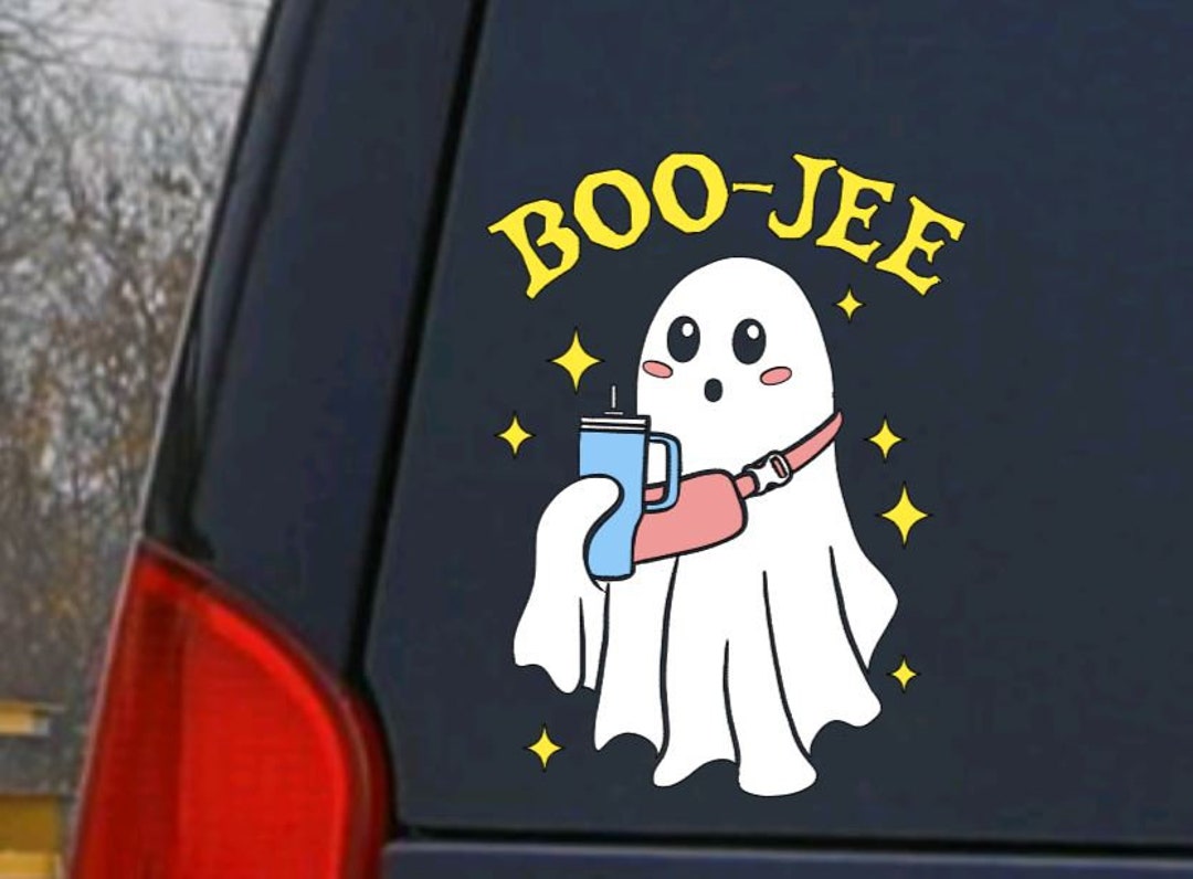 VINYL Decal Boo-jee Ghost With Water Bottle and Crossbody/sling Purse ...