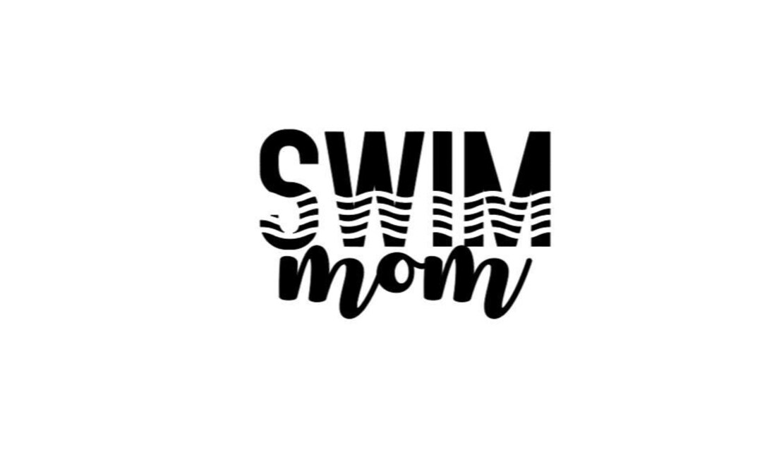 SWIM MOM Decal SWIM Mom Vinyl Decal High School Swim Team Mom Decal ...