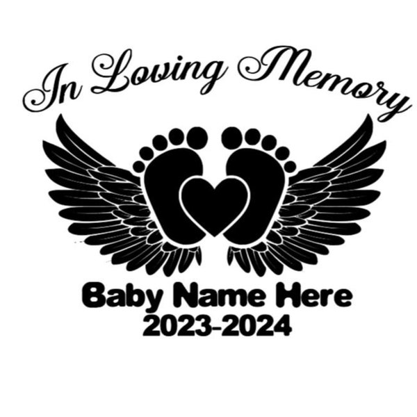 In Loving Memory Baby Svg - Etsy