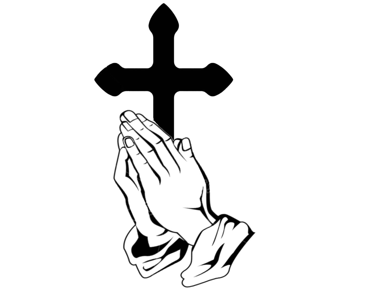 Crosses With Praying Hands