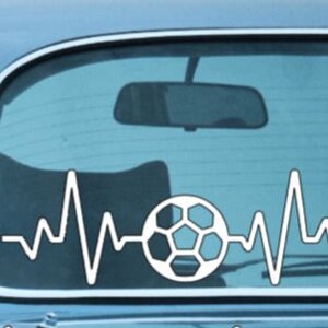 Sports Decal HEART BEAT Football, Volleyball or Soccer Ball Custom ...