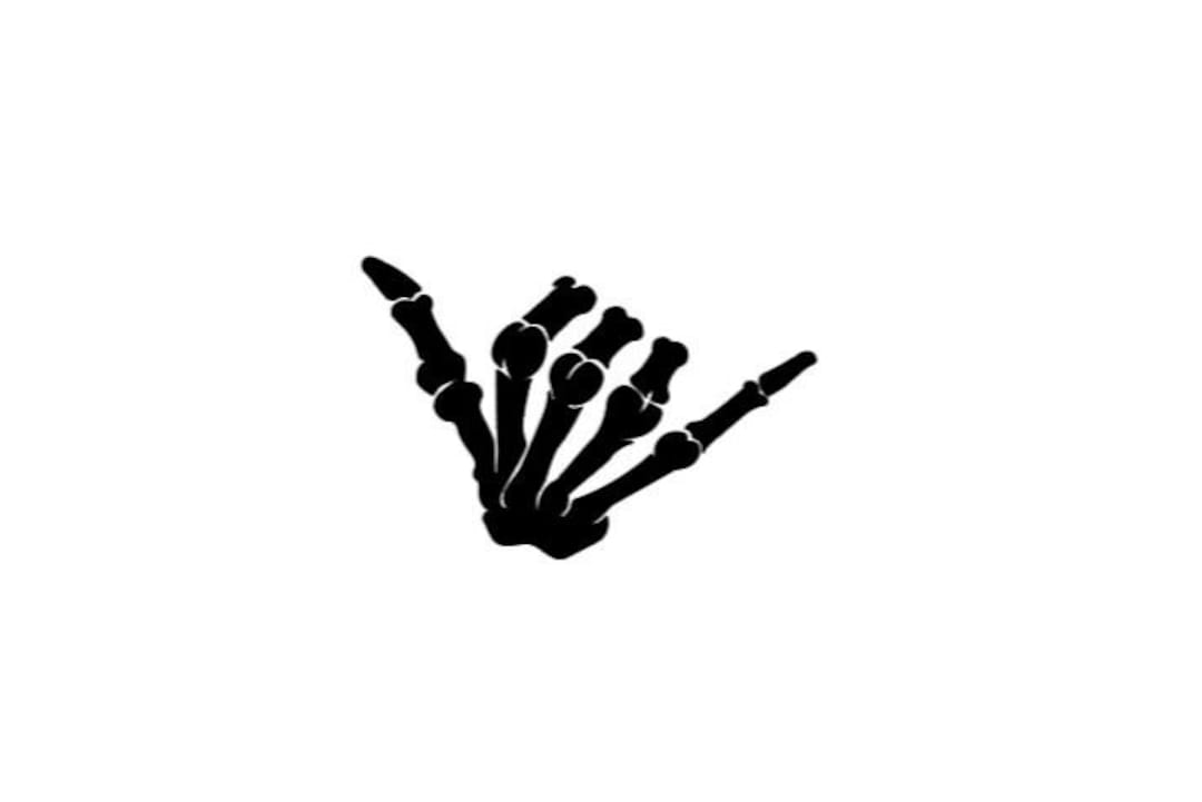 SKELETON HAND Hang Loose Gesture DECAL Skeleton Hand Gesture Vinyl Car ...