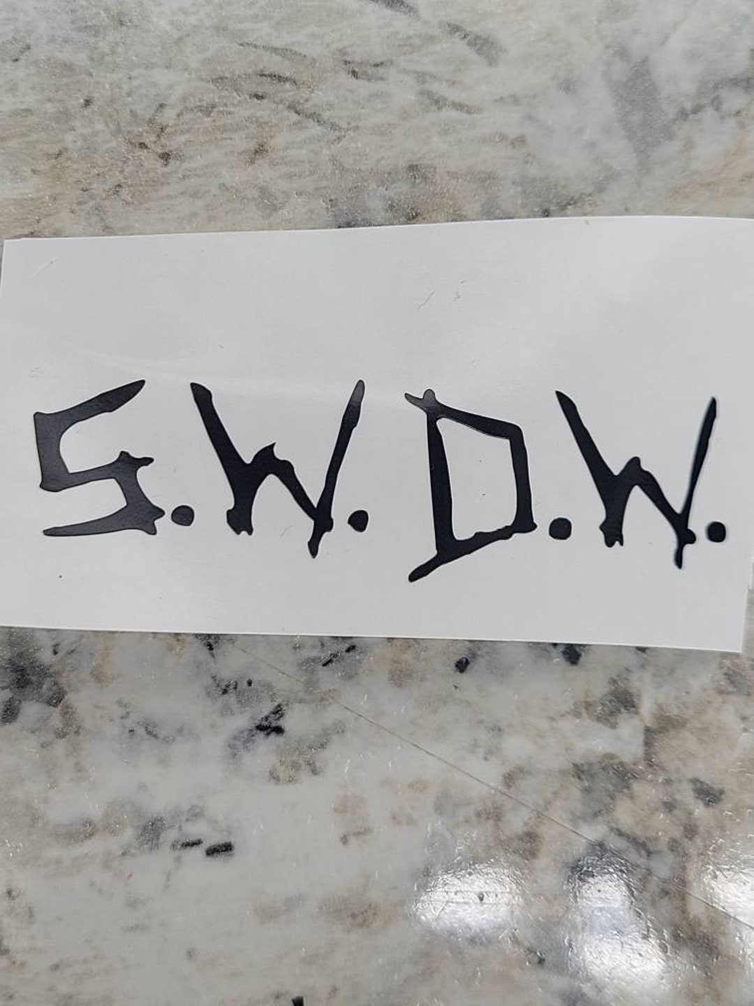 Tv Show Supernatural Set of Initials SW DW Sam Winchester Dean ...