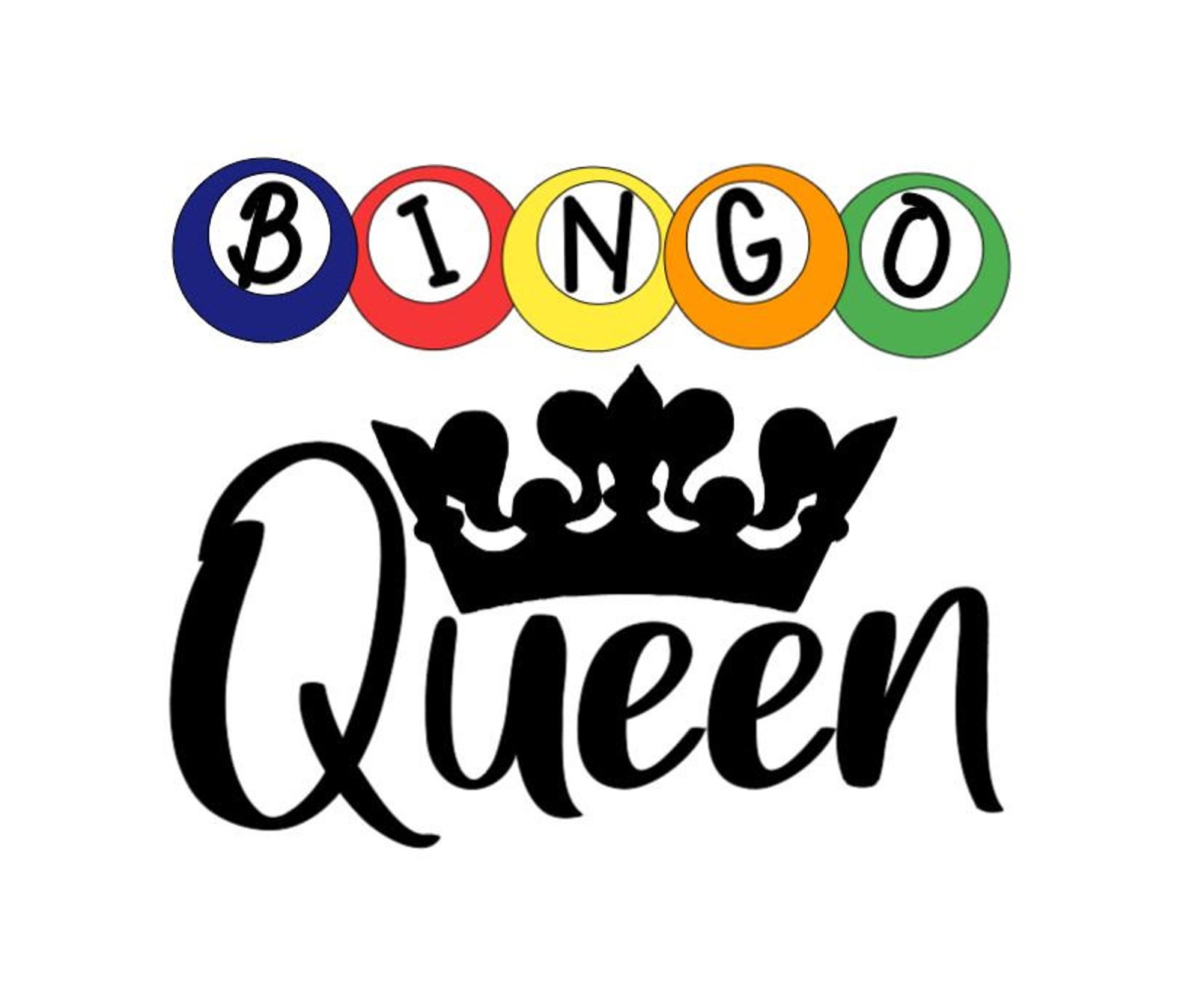 BINGO QUEEN With Crown Decal Show Your Love for BINGO Go - Etsy