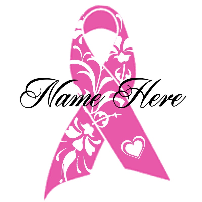 Pink Ribbon Decal - Etsy