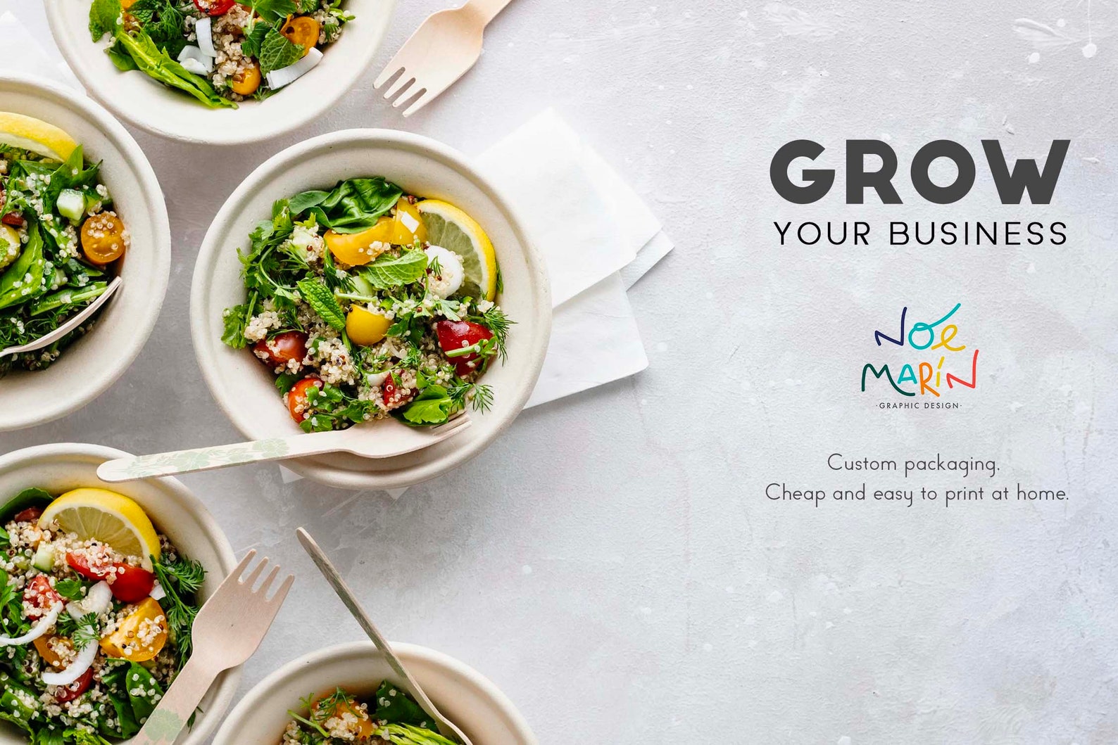 Custom Salad Label for Takeaway Containers, Personalized Fresh Food ...