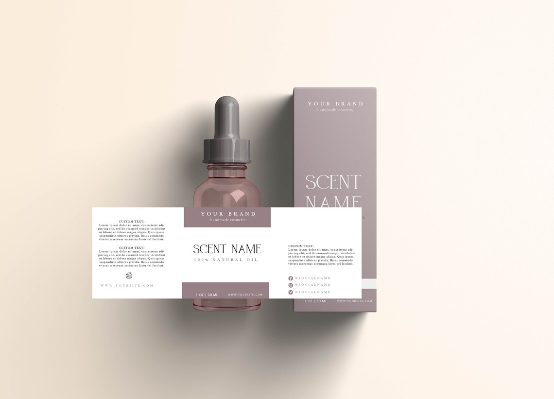 Custom Dropper Bottle Labels for Cosmetic Products. Skincare - Etsy