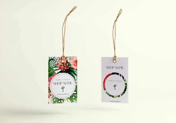 Custom hang tag clothing label with hole Printable Custom | Etsy