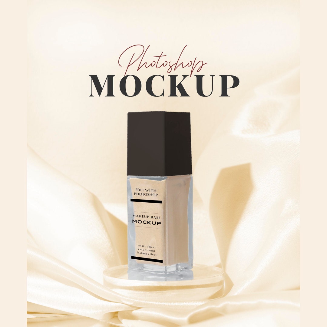 Cosmetic Makeup Foundation Bottle Mockup, Cosmetic Nail Polish Mockup ...