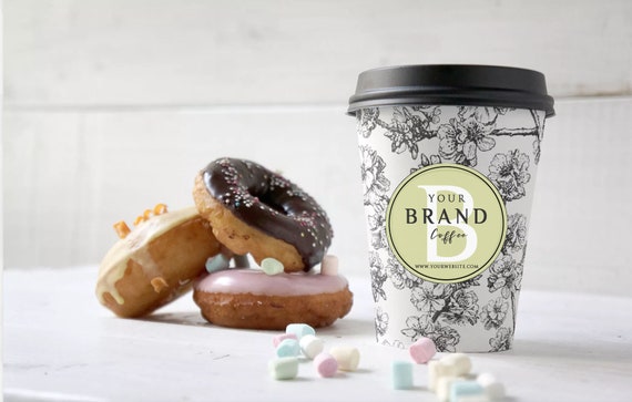 Custom labels for coffee cup packaging Coffee cup label | Etsy