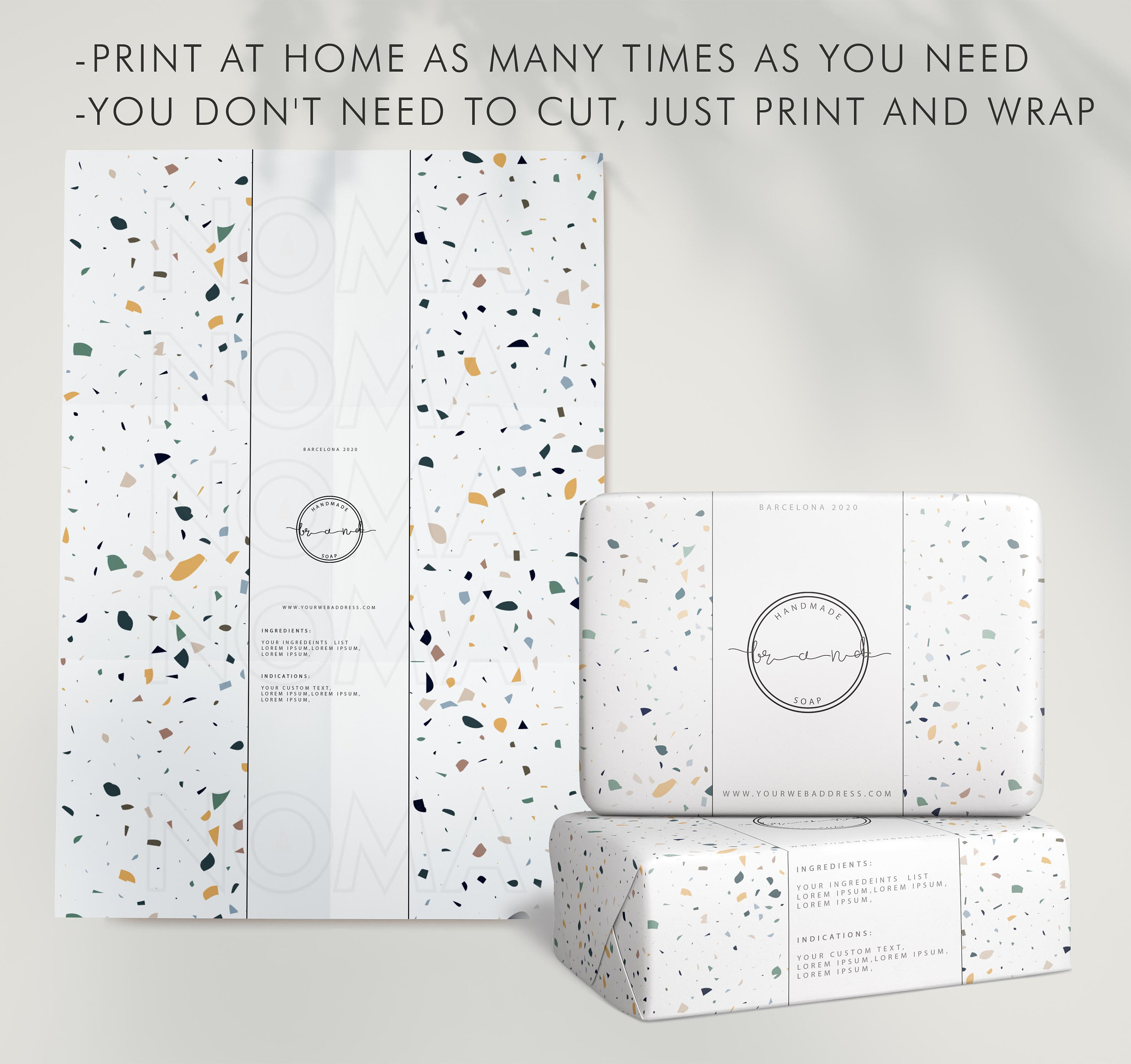 Printable Soap Wrapper Label Template Custom Soap Wrap and - Etsy